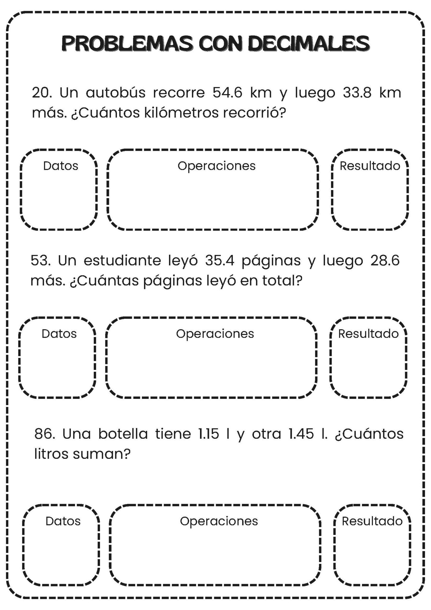 100 Problemas para trabajar los decimales_Página_20 - Imagenes Educativas