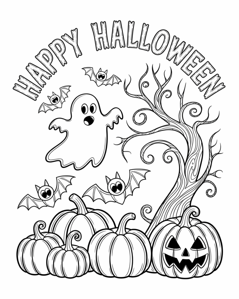 Libro para colorear en Halloween - Imagenes Educativas