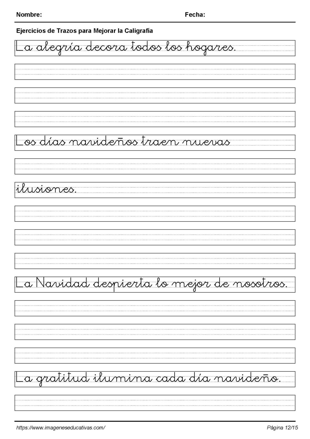 170 Fichas de Ejercicios de Trazos para Mejorar la Caligrafía ...