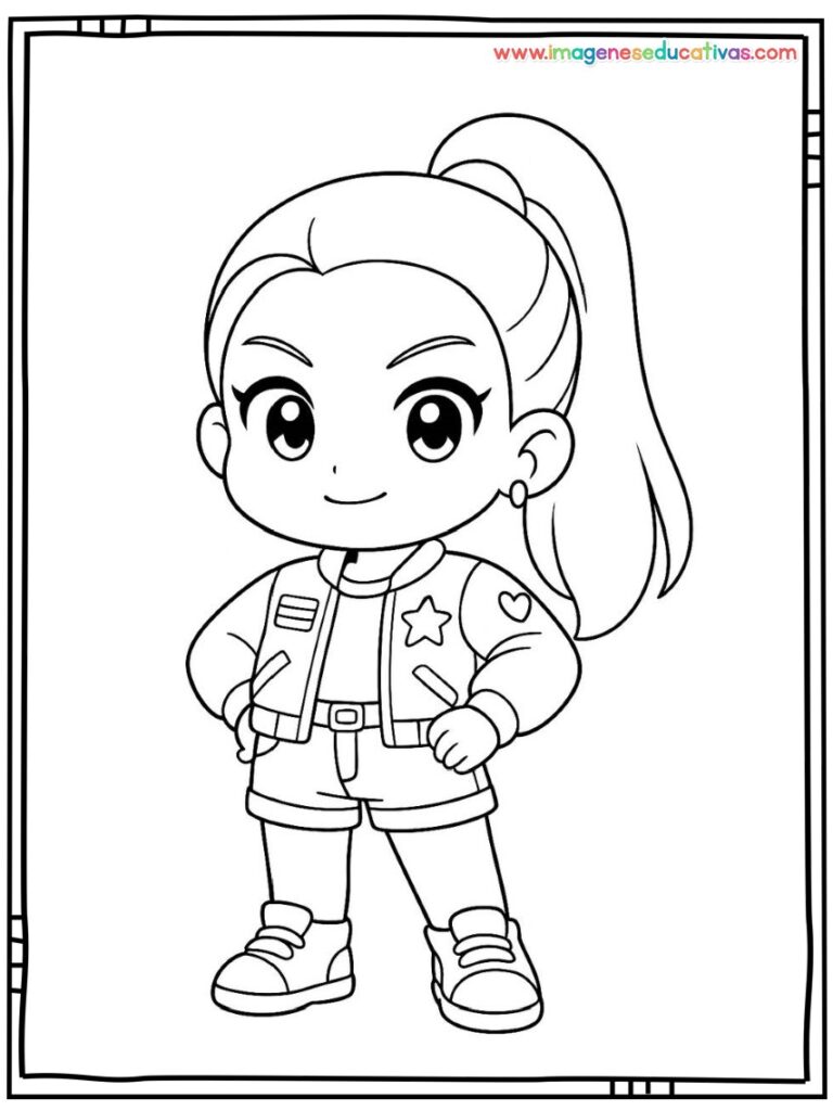 Dibujos para colorear de las Guerreras K pop - Imagenes Educativas