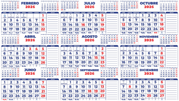 Calendario 2026 Archivos Imagenes Educativas