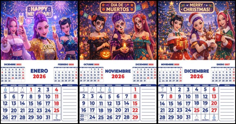 Calendario escolar 2025/2026 con fechas clave y pegatinas - Imagenes ...