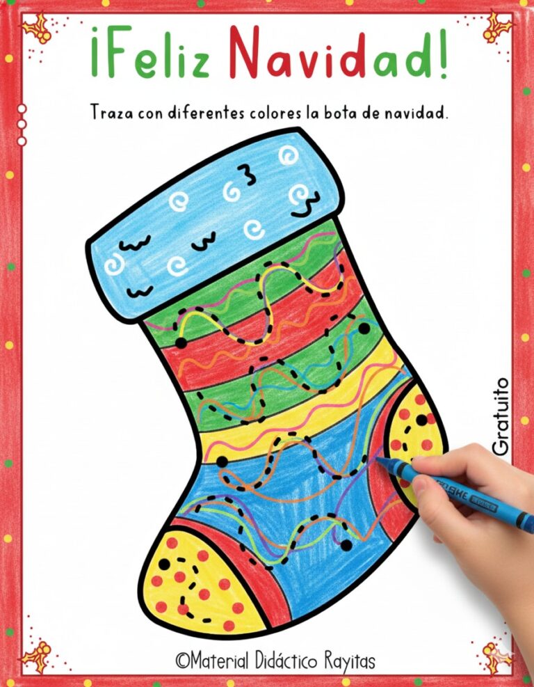 Librito de texturas y colorear en Navidad (1) - Imagenes Educativas