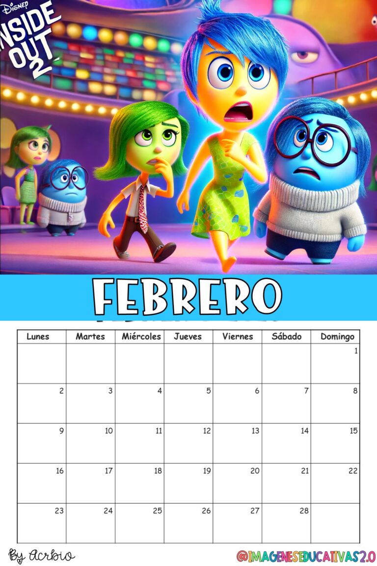 Calendario 2026 Inside Out 2 (3) - Imagenes Educativas