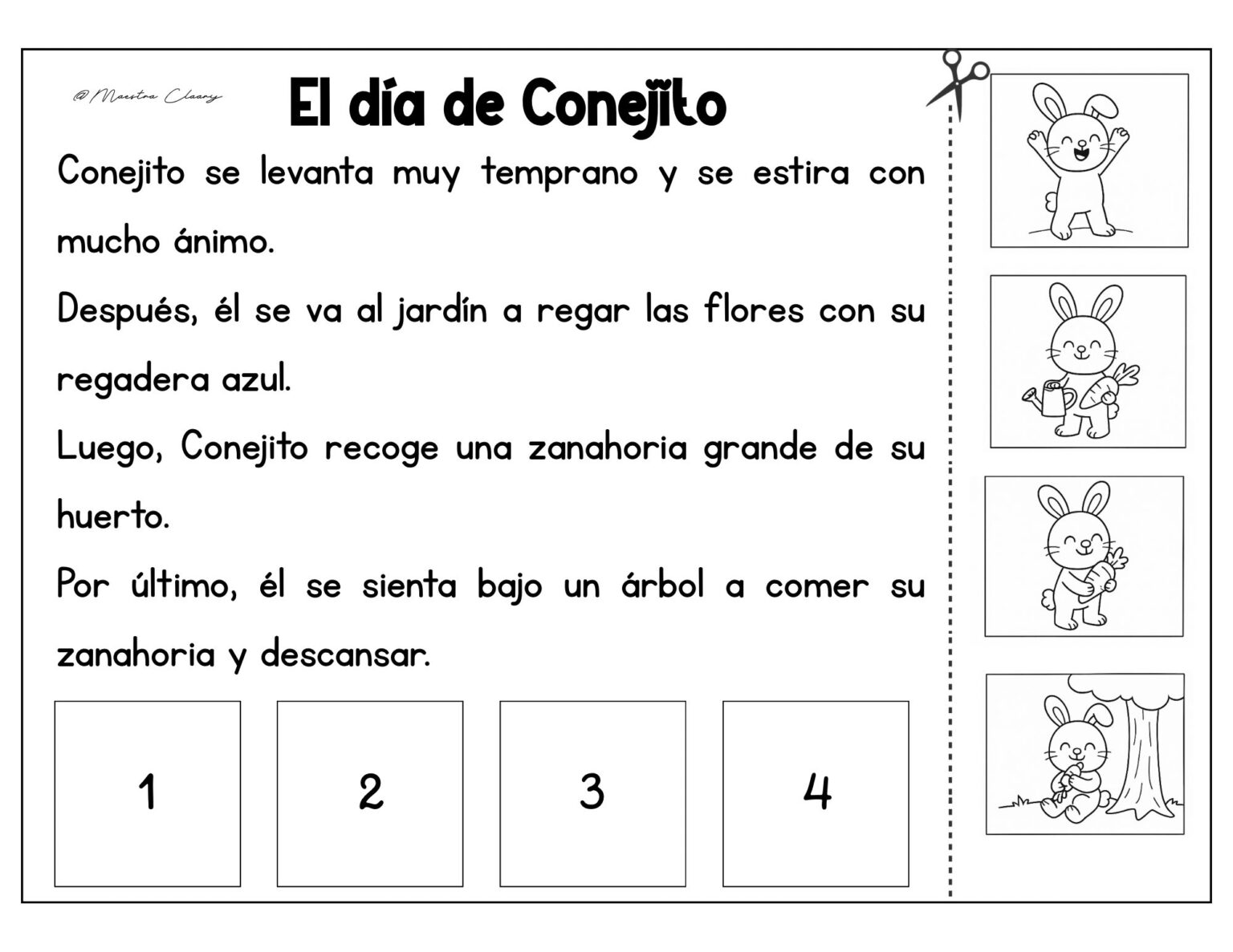Lecturas cortas con secuencias Leo recorto y ordeno - Imagenes Educativas