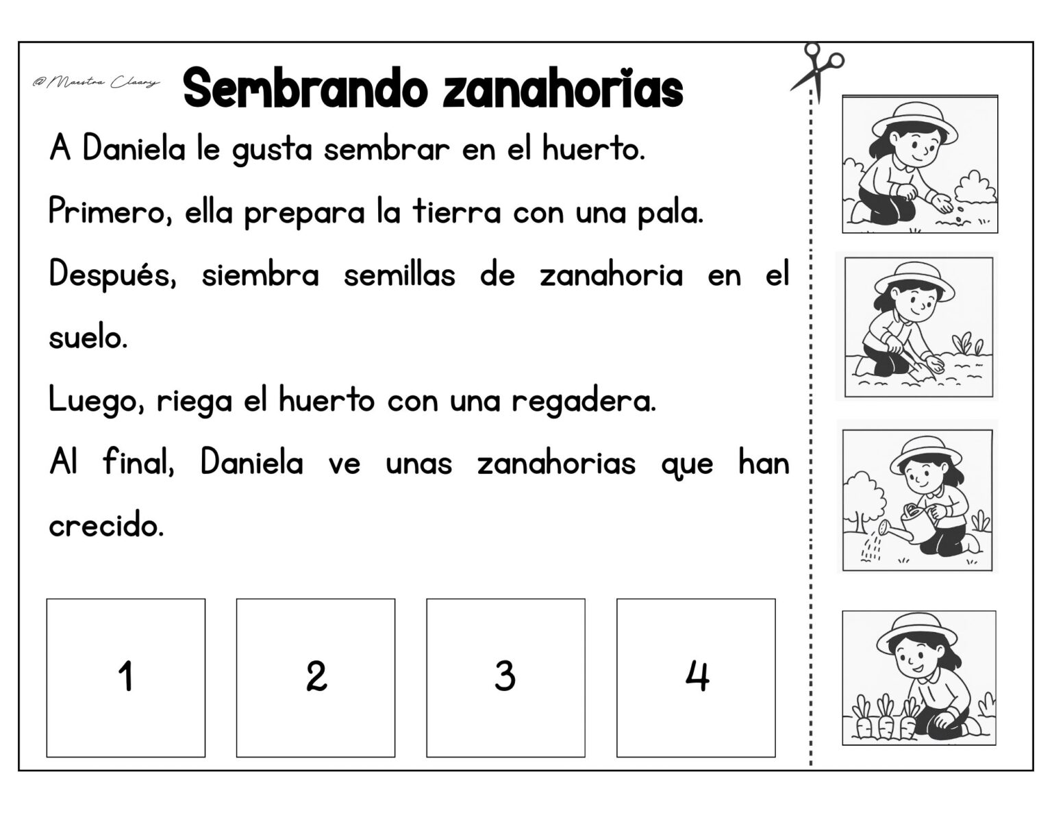Lecturas cortas con secuencias Leo recorto y ordeno - Imagenes Educativas