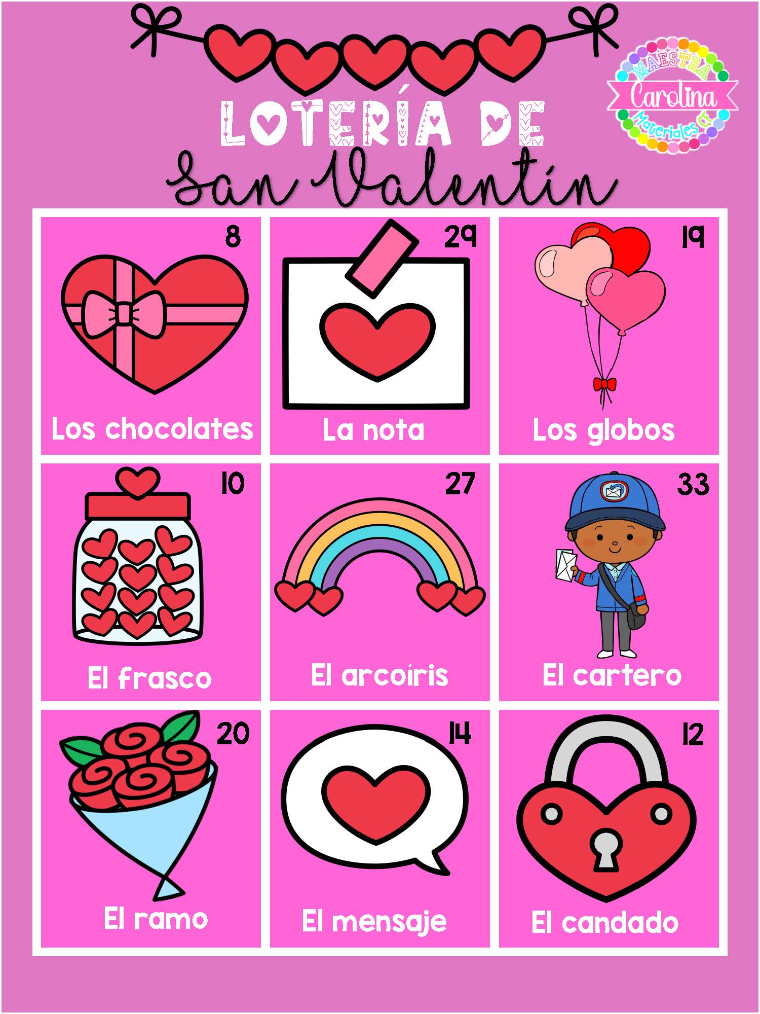 Loteria San Valentin_Página_01 - Imagenes Educativas