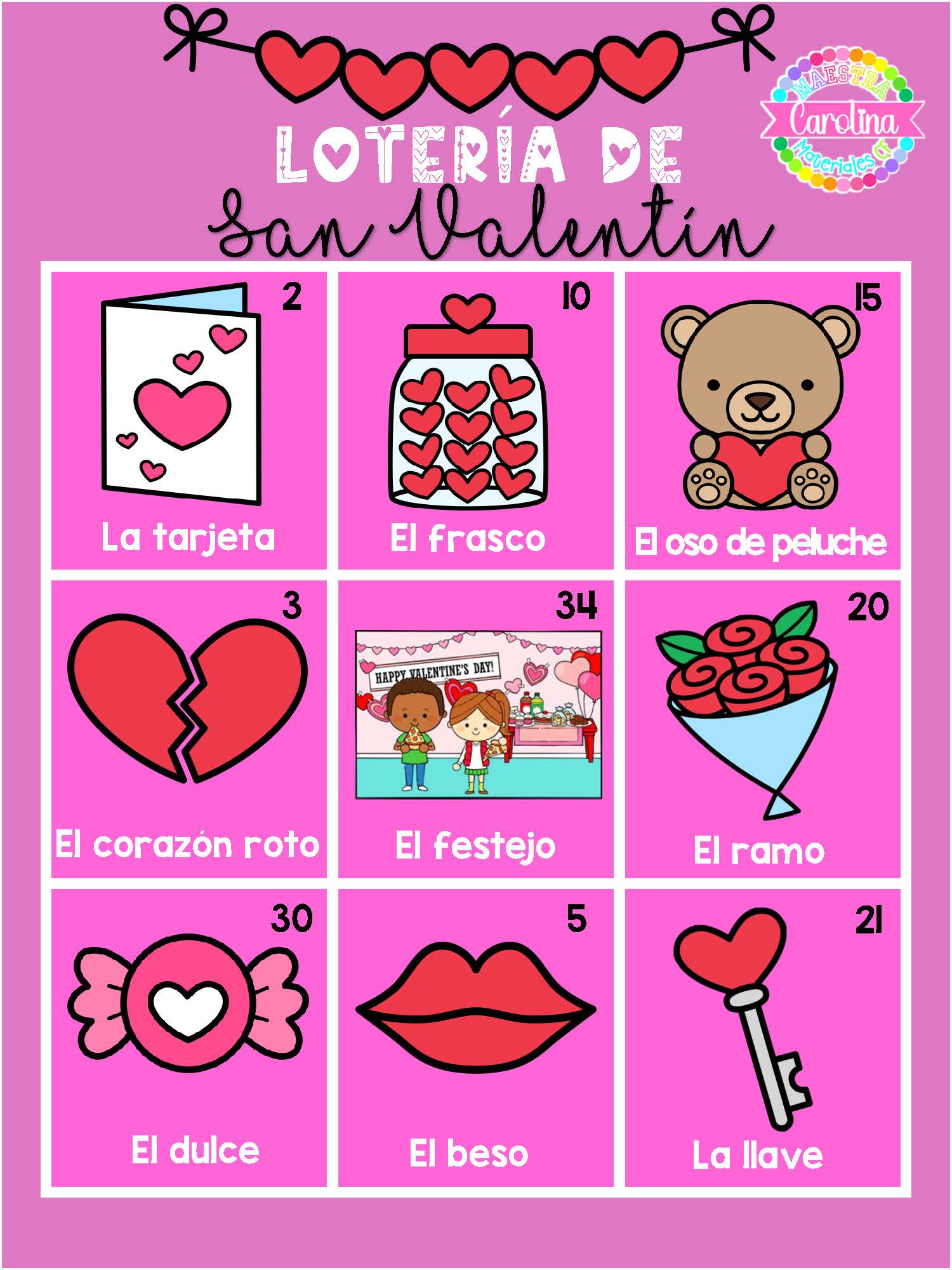 Loteria San Valentin_Página_02 - Imagenes Educativas