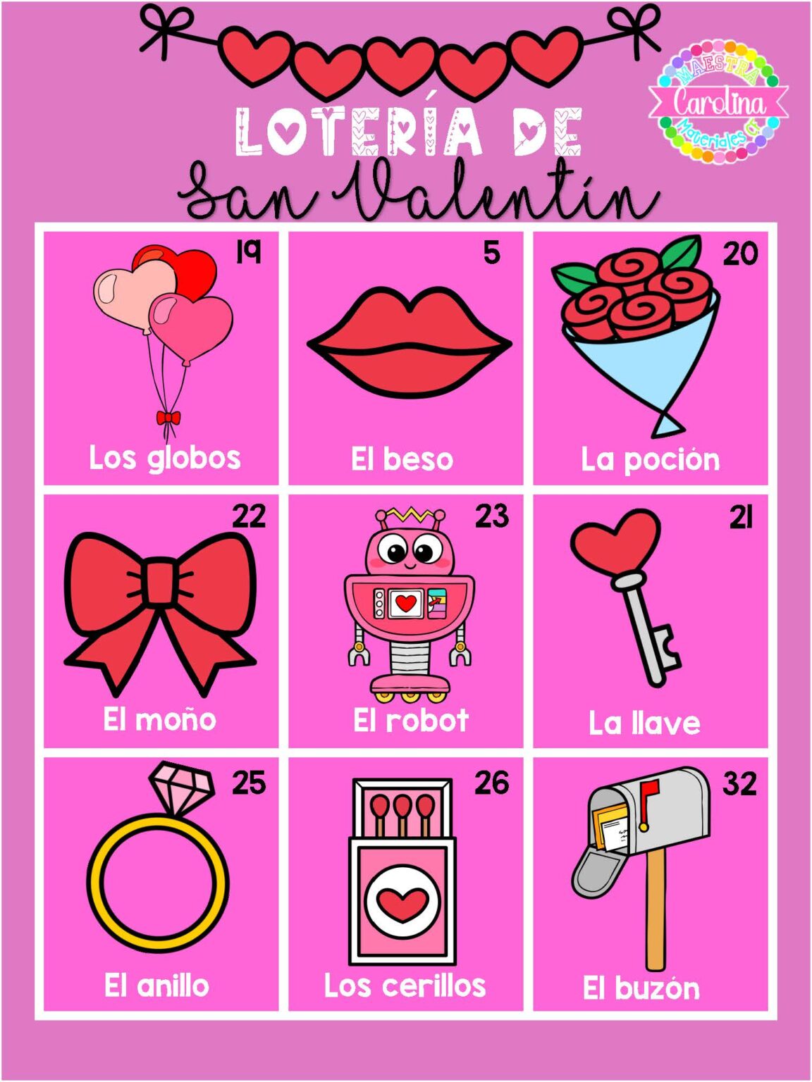 Loteria San Valentin_Página_09 - Imagenes Educativas
