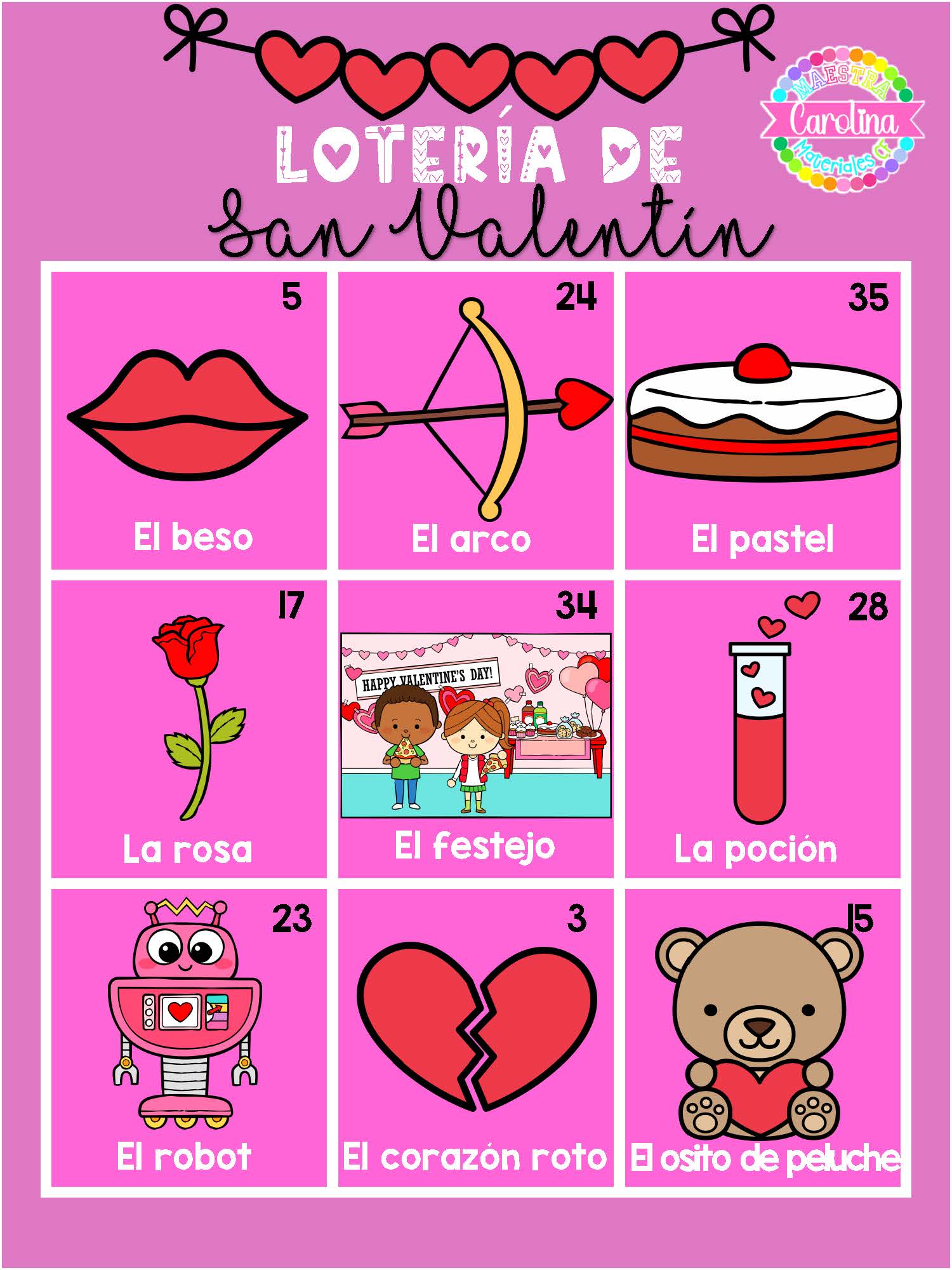 Loteria San Valentin_Página_14 - Imagenes Educativas