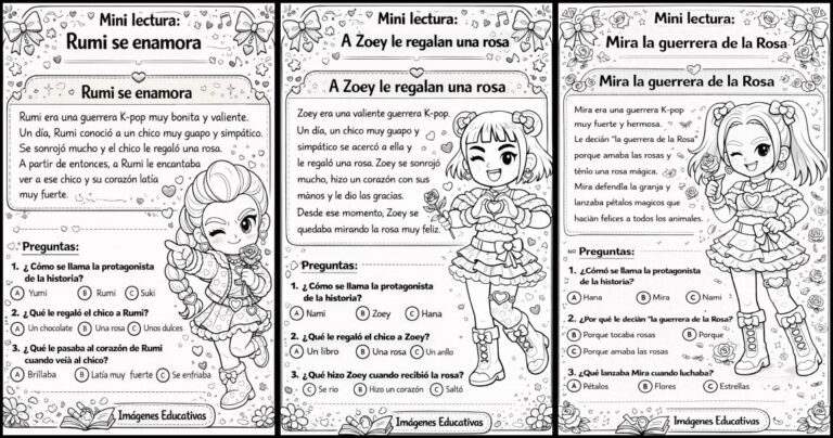 Comprensión Lectora Mini Lecturas Día Amor y Amistad - Imagenes Educativas