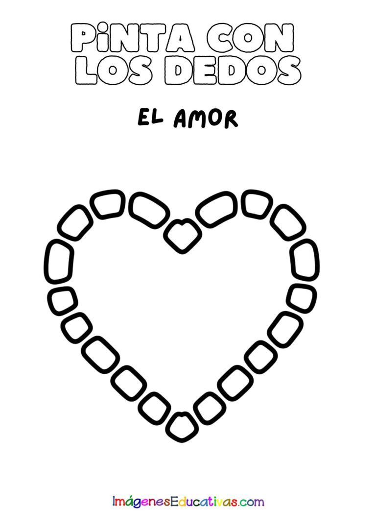 dibujos pintar dedos san valentin (7) - Imagenes Educativas