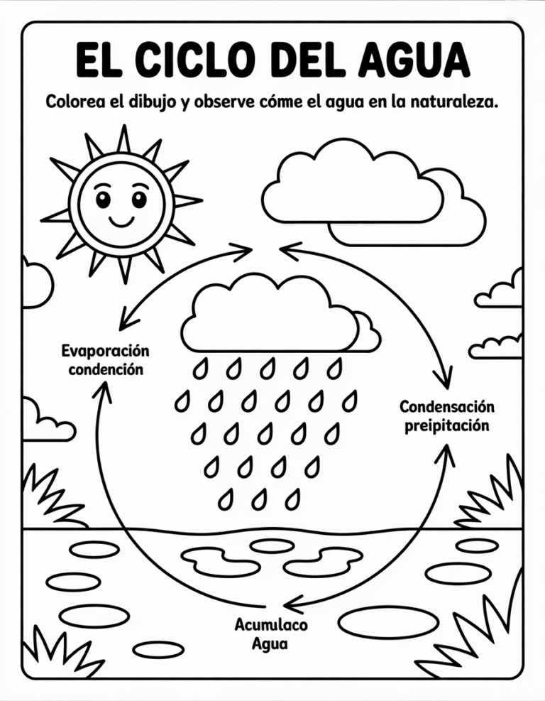Cuadernito Fichas Ciclo del Agua (3) - Imagenes Educativas