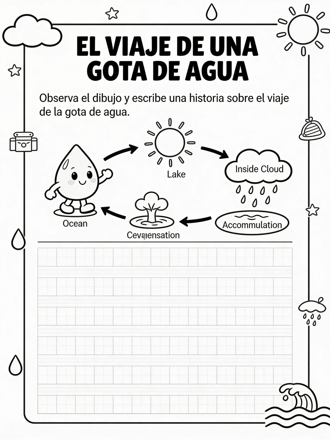 Cuadernito Fichas Ciclo del Agua (30) - Imagenes Educativas