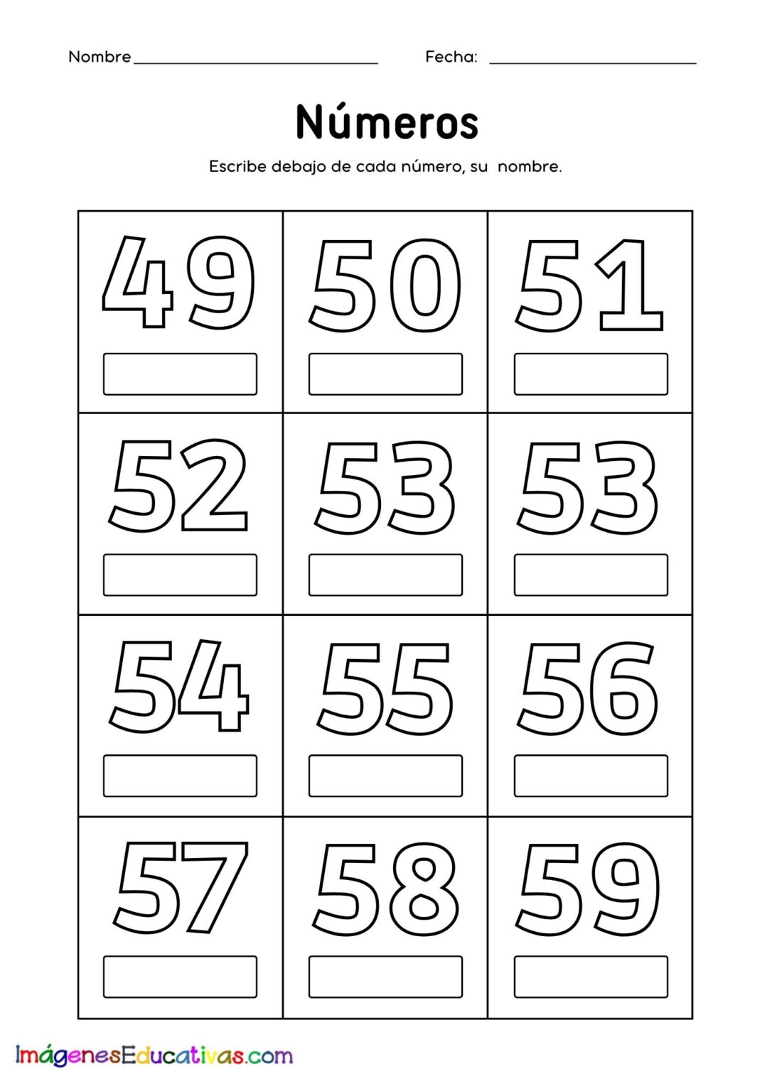 aprender a escribir numeros (5) - Imagenes Educativas