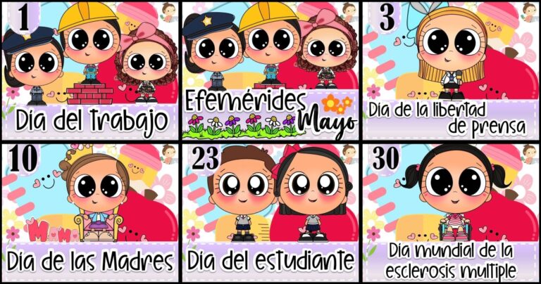 Efemérides mes de mayo 2024 para decorar - Imagenes Educativas