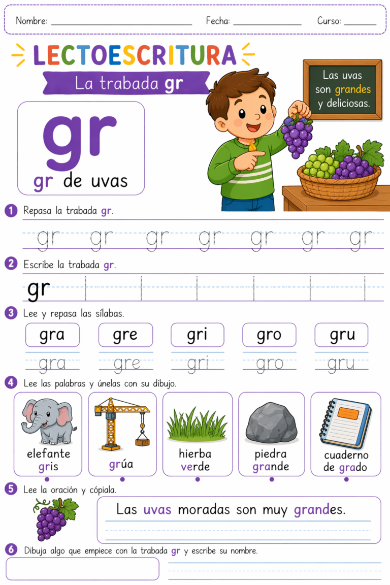 Fichas con sílabas trabadas (11) - Imagenes Educativas