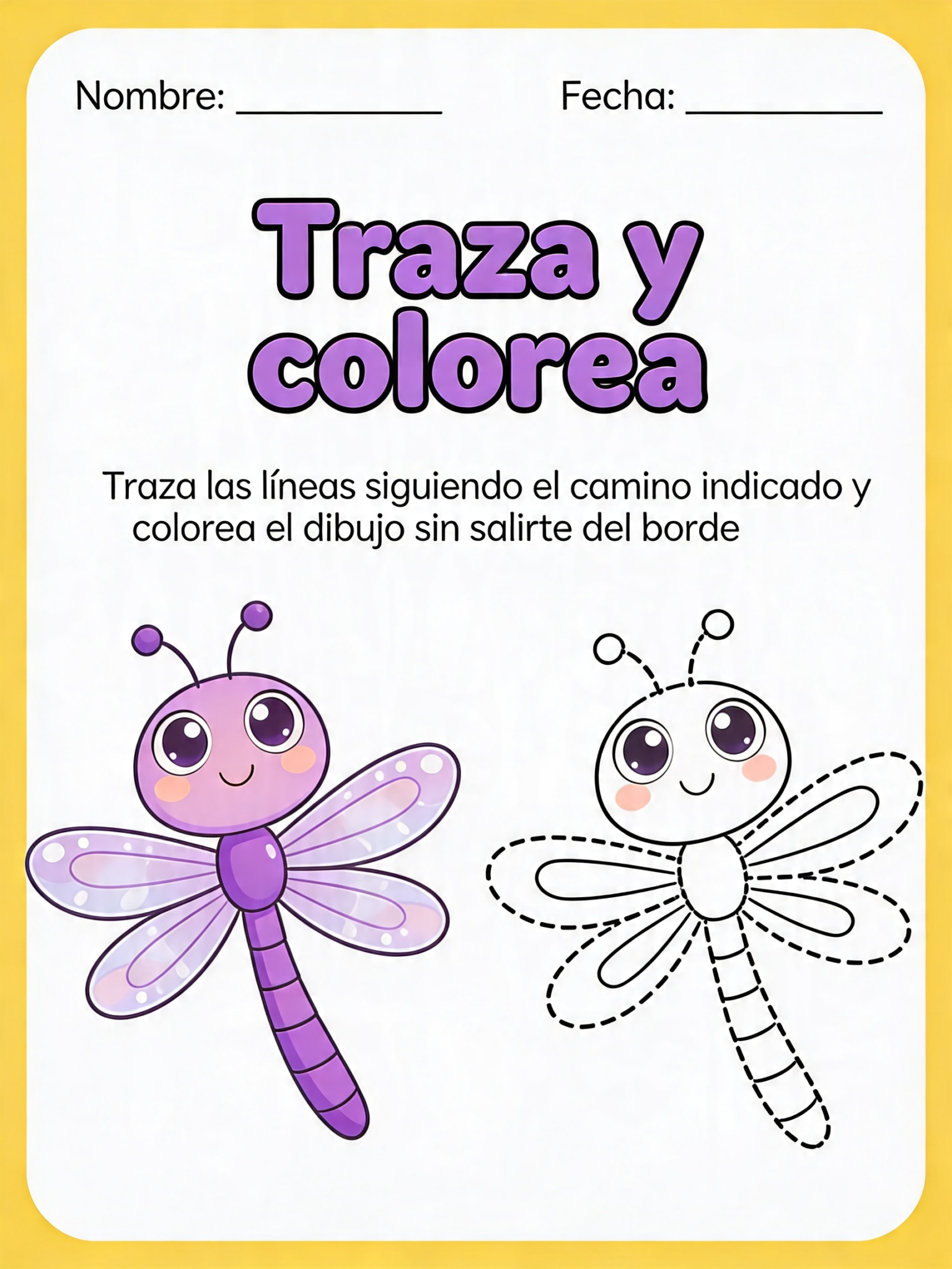 Fichas de Grafomotricidad Traza y Colorea - Orientacion Andujar