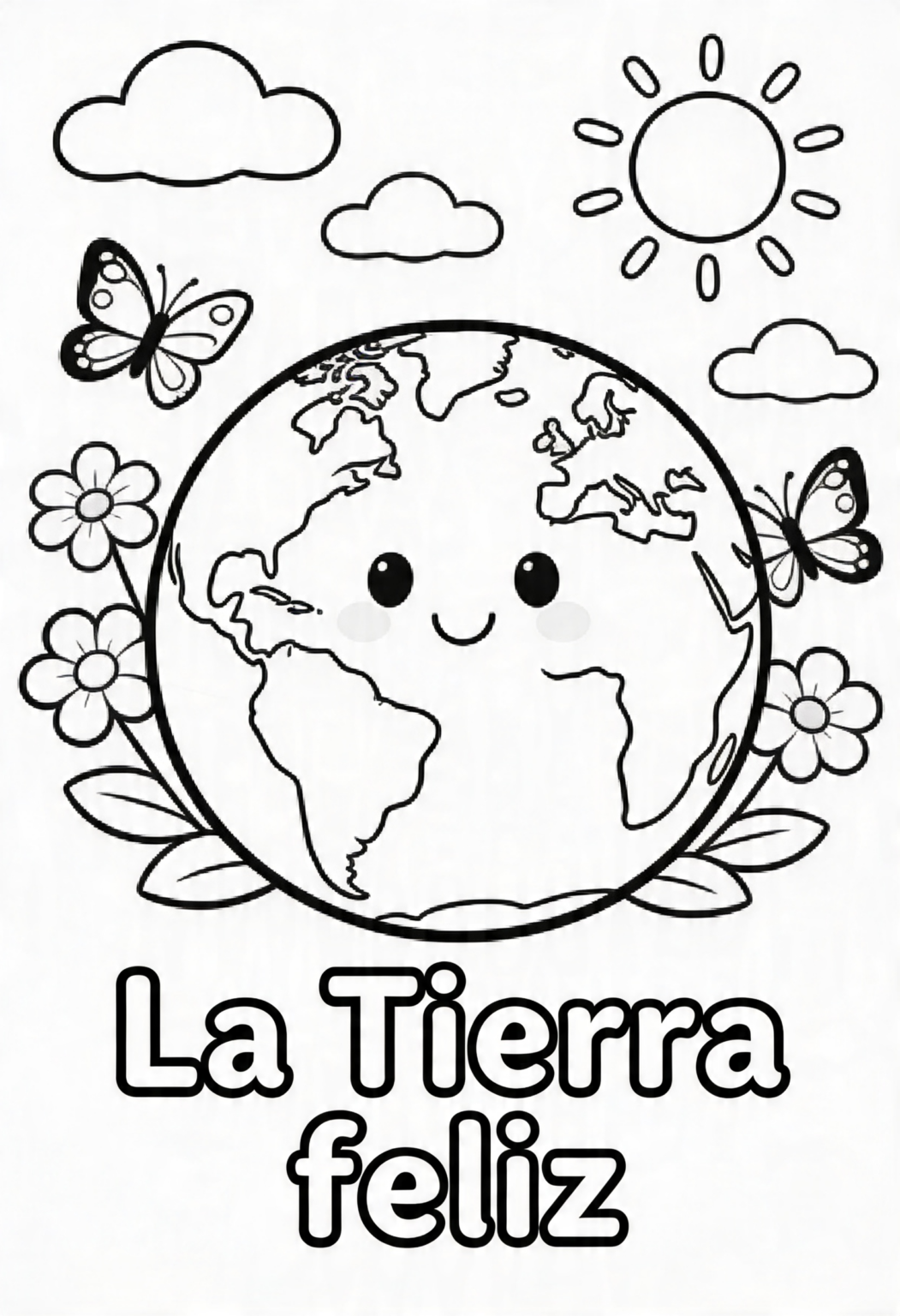 Libro para colorear Día de la Tierra 22 de abril - Imagenes Educativas