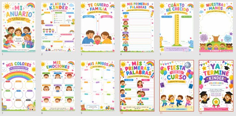 Mi álbum de recuerdos de Infantil y kinder - Imagenes Educativas