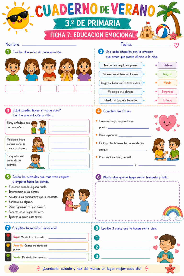 Cuaderno de Repaso Verano 2026 3º de Primaria y Tercer Grado - Imagenes ...