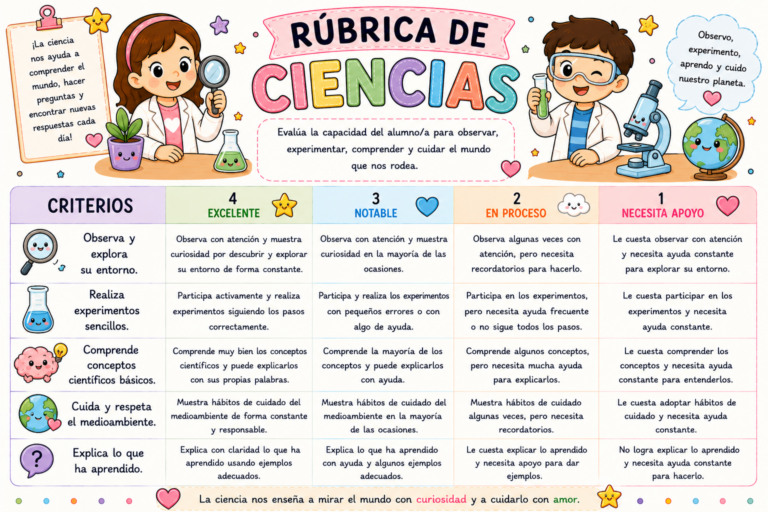 Rúbricas para Evaluar en Educación Primaria (7) - Imagenes Educativas